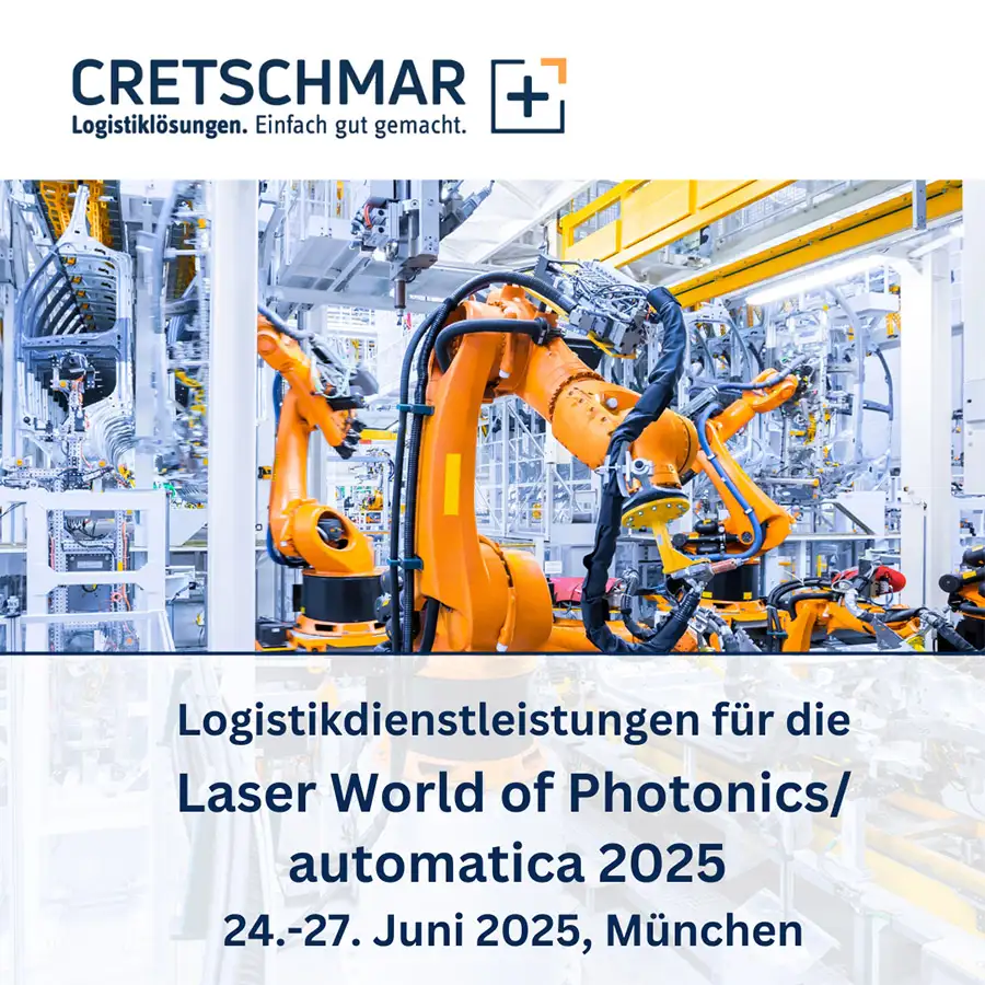 Logistikangebot: Mit CRETSCHMAR entspannt zur Automatica & Laser World of Photonics 2025 in ...